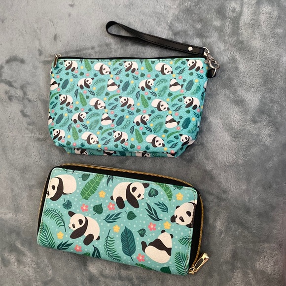 Bags | Panda Wallet Purse Set | Poshmark